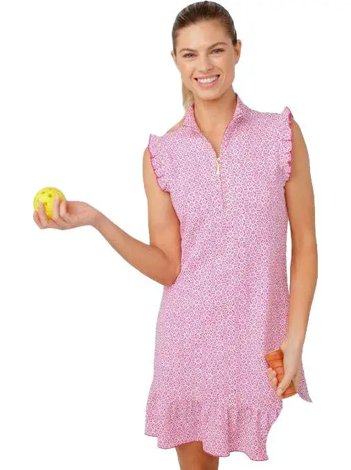 CABANA LIFE Sleeveless Ruffle Sport Dress - Oasis