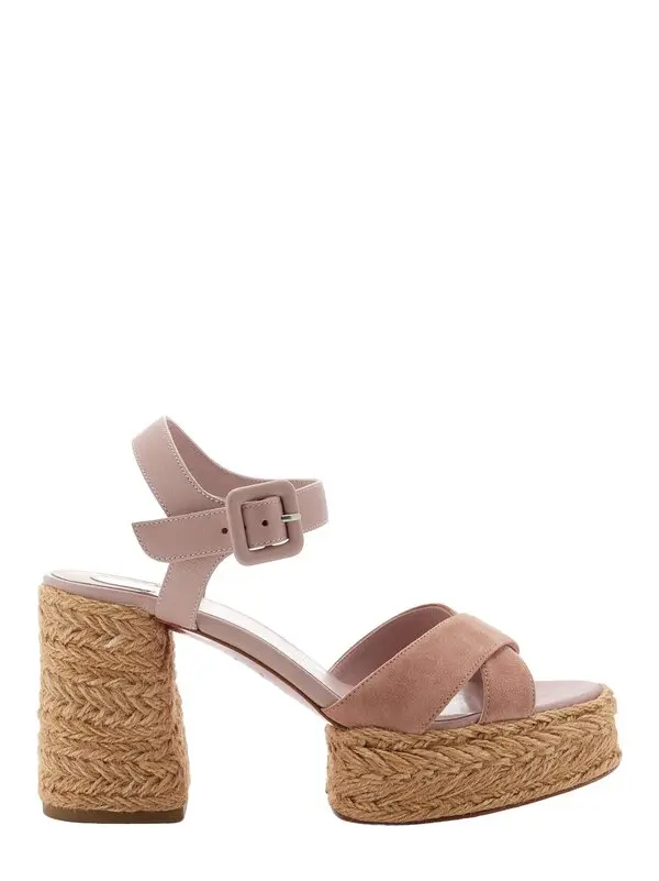 CHRISTIAN LOUBOUTIN Calakala 85mm Suede Sandals - Neutral