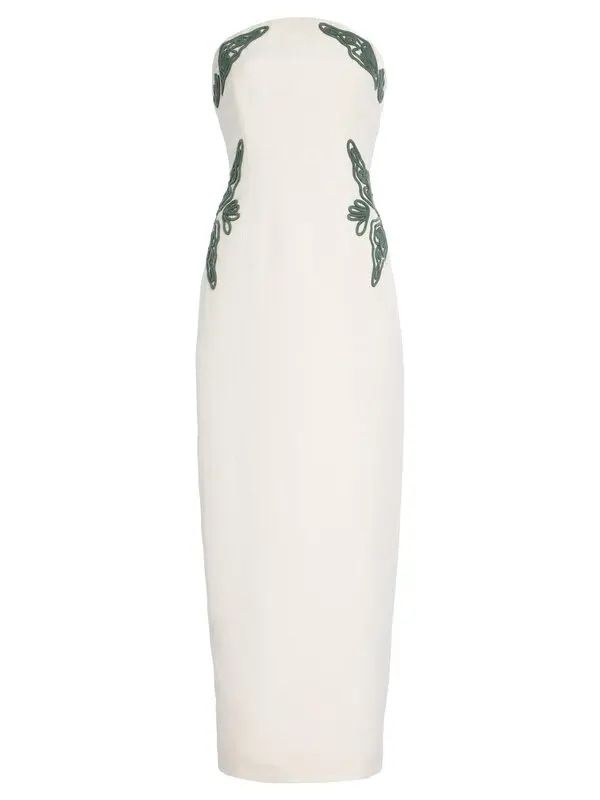 Significant Other Rosslyn Embroidered Midi Dress - Ivory