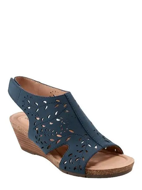 EARTH® Halin Wedge Sandals - Dark Blue