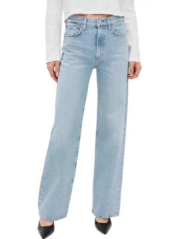 AGOLDE Harper Mid-rise Straight Leg Jeans - Beam