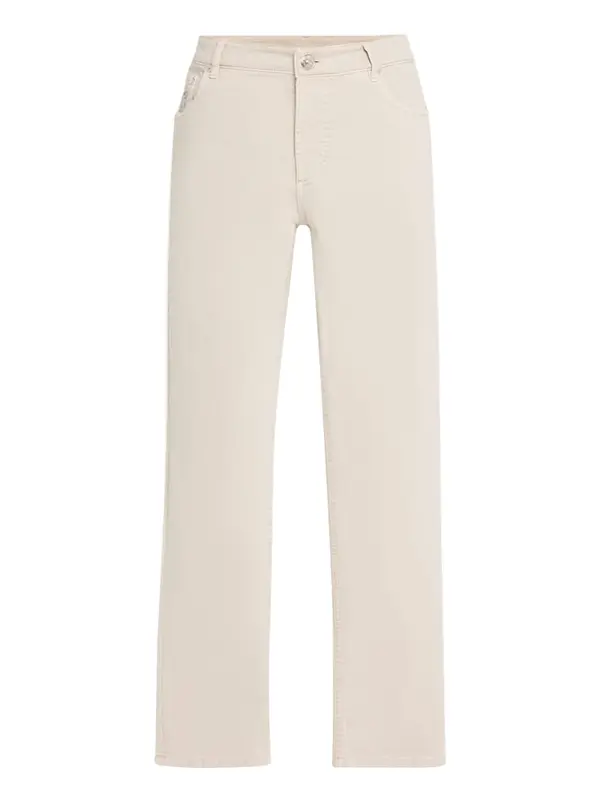 Brunello Cucinelli Dyed Denim Five-pocket Pants - Light Beige