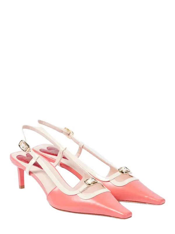 ROGER VIVIER Viv' Canard 55 Slingback Pumps - Pink