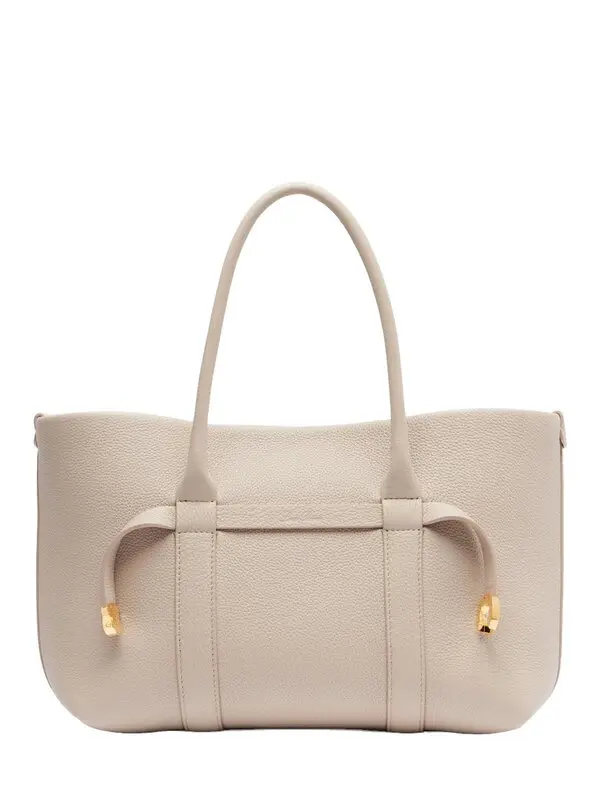 Loro Piana Ghiera Small Leather Tote Bag - Beige