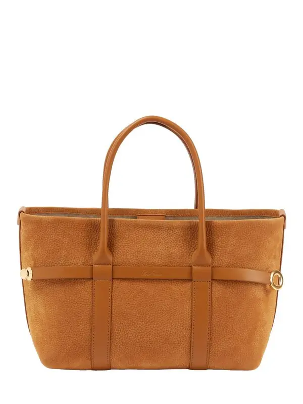 Loro Piana Ghiera Small Leather Tote Bag - Brown
