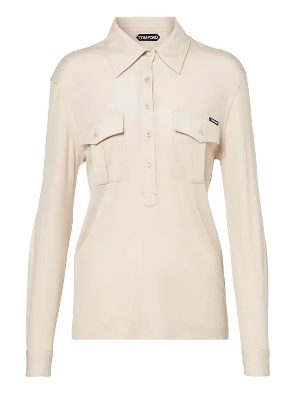 TOM FORD Jersey Top - Beige
