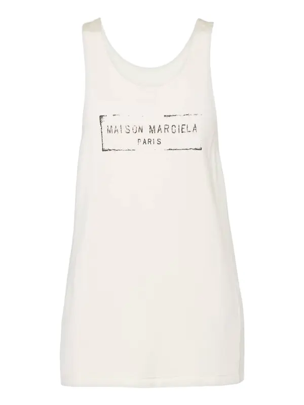 MAISON MARGIELA Logo Tank Top - White