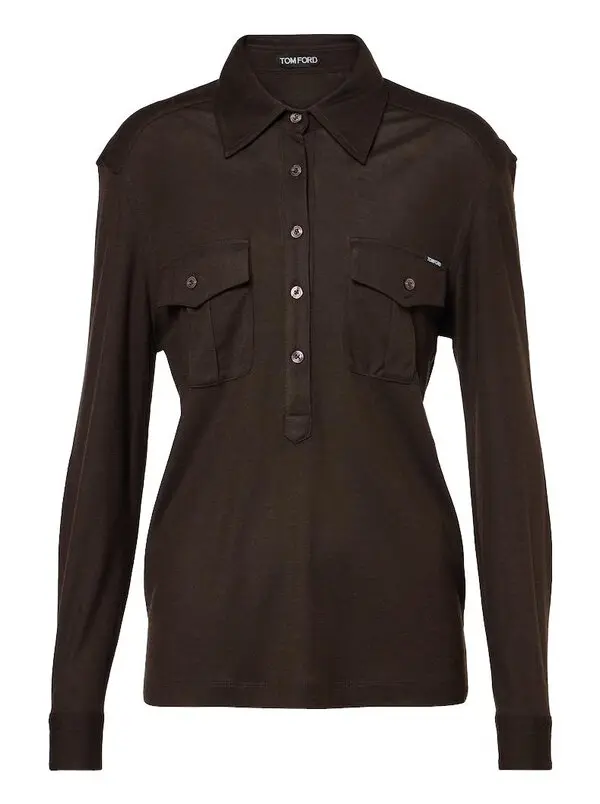 TOM FORD Jersey Top - Brown