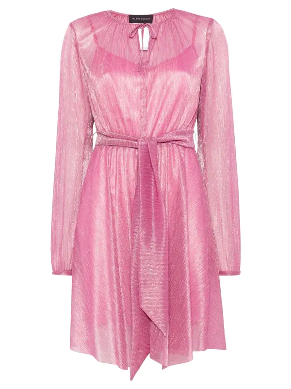 Talbot Runhof Lurex Mini Dress - Pink