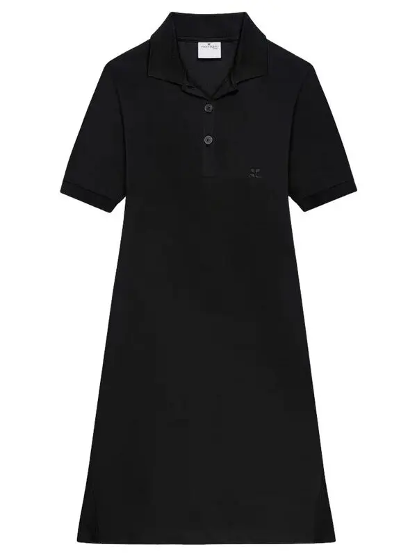 COURREGES Polo Mini Dress - Black