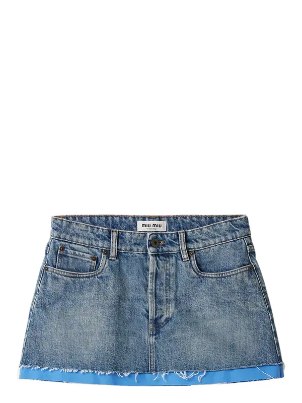 Miu Miu Denim Miniskirt - Sapphire Blue