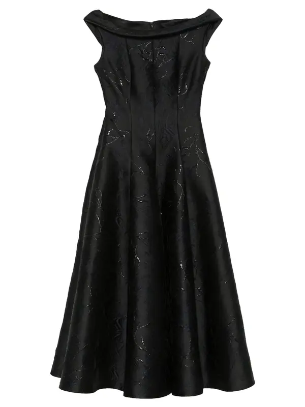 Talbot Runhof Tomini5 Midi Dress - Black
