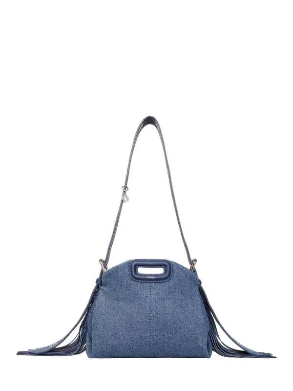 Maje Miss M Mini Denim Bag - Blue Jean