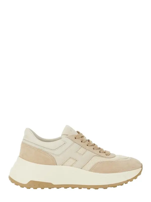 Hogan Leather Sneaker - Beige