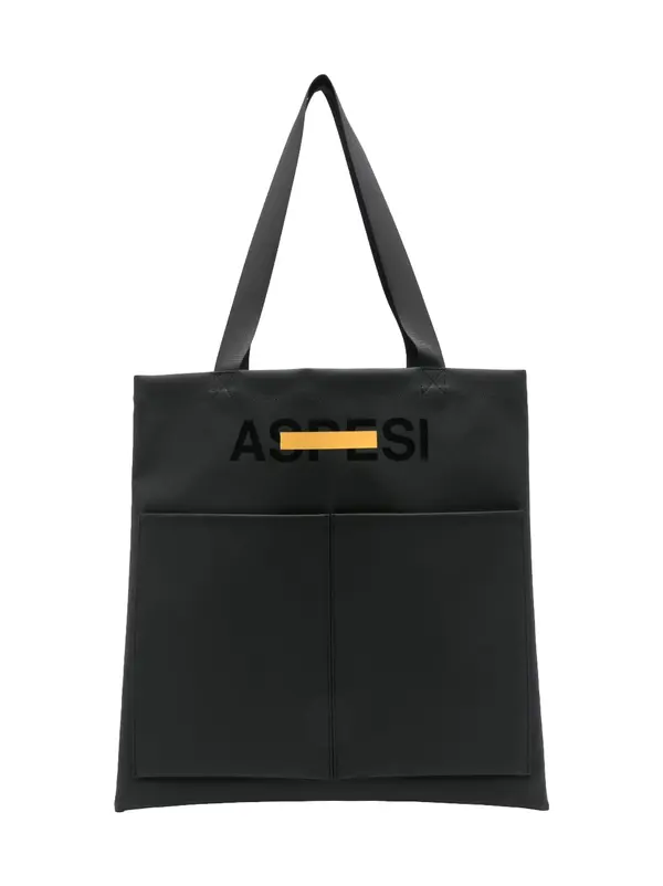 Aspesi Logo-print Tote Bag - Black
