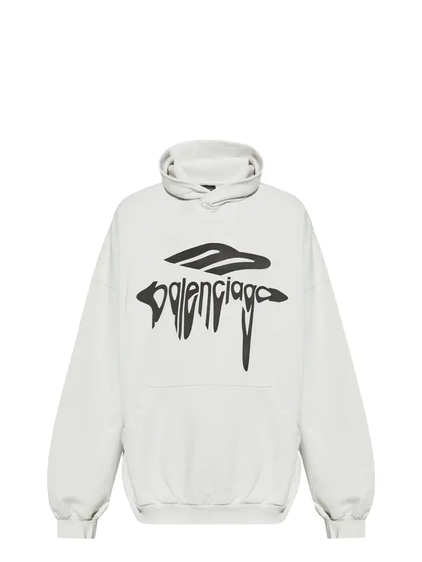 Balenciaga 3b Liquified Hoodie - White