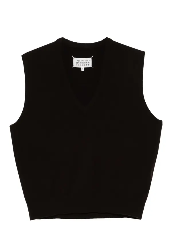 MAISON MARGIELA Virgin Wool Vest - Brown