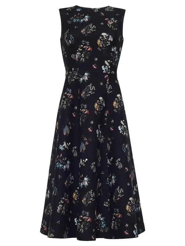 Adam Lippes Eloise Midi Dress - Black