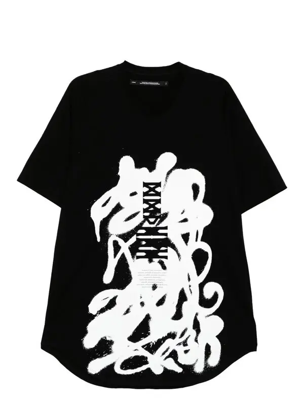 JULIUS Graphic-print T-shirt - Black
