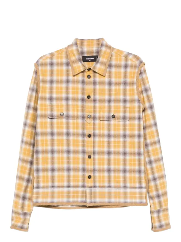 Dsquared2 Checked Shirt - Yellow