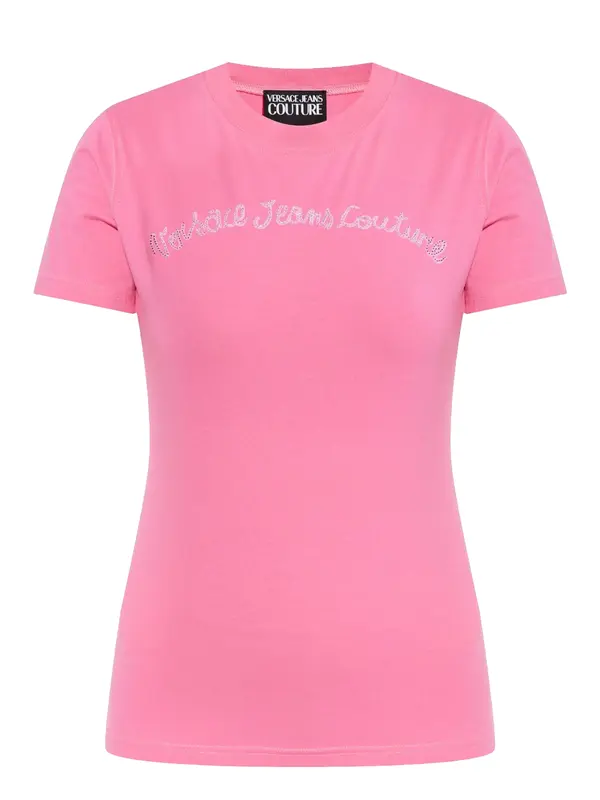 Versace Logo-embellished T-shirt - Pink