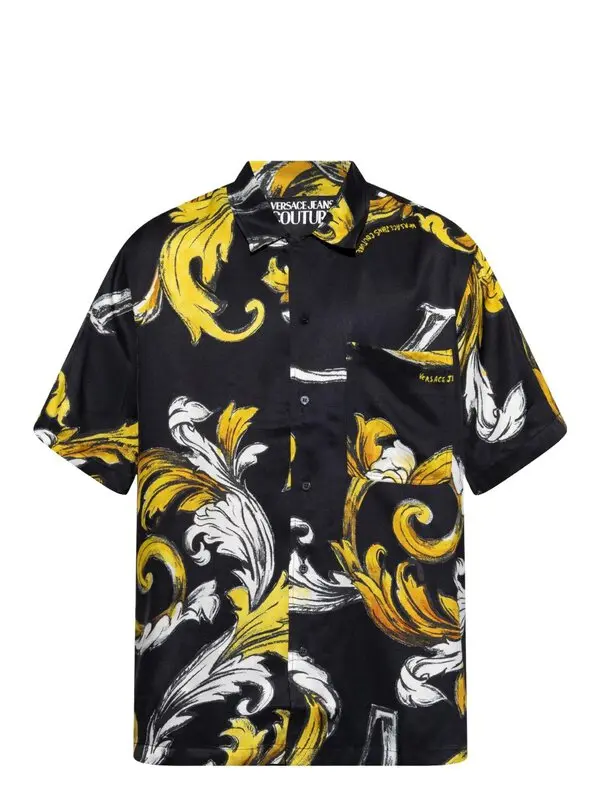 Versace Outline Barocco Shirt - Black