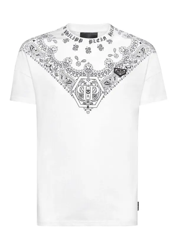 Philipp Plein Bandana-print T-shirt - White