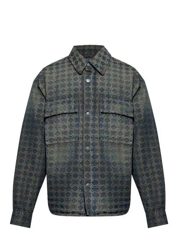 Amiri Ma Quad Jacquard Denim Jacket - Blue
