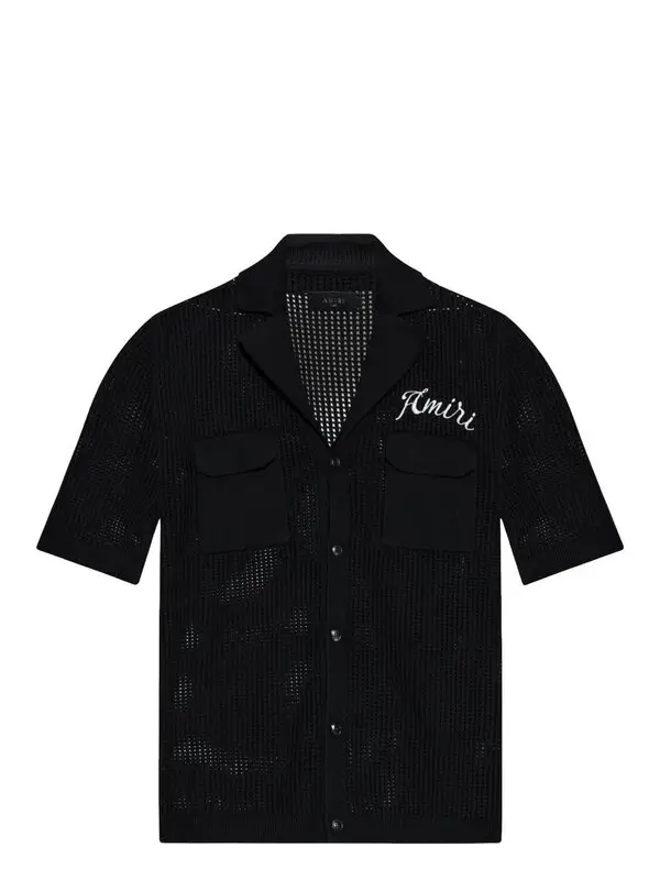 Amiri Logo-embroidered Shirt - Black