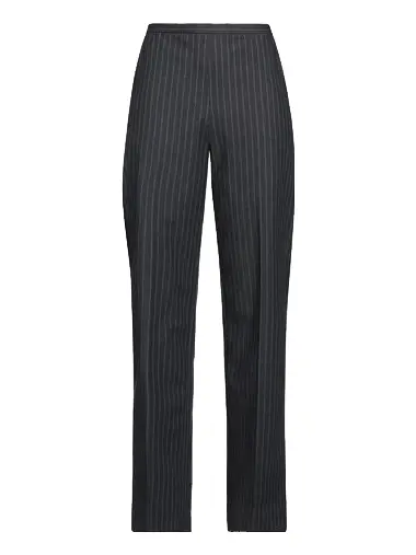 GANNI Wide-leg Pinstriped Pants - Grey