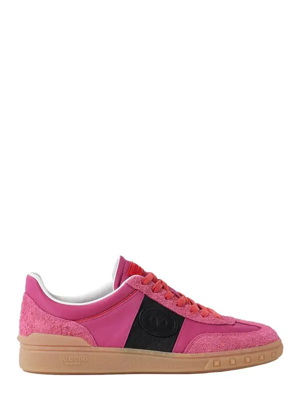 Valentino Garavani Upvillage Rubber-trimmed Sneakers - Pink