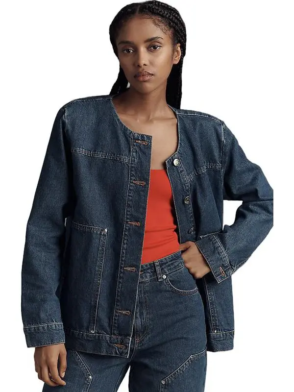 ALIGNE Bahareh Utility Denim Jacket - Medium Denim