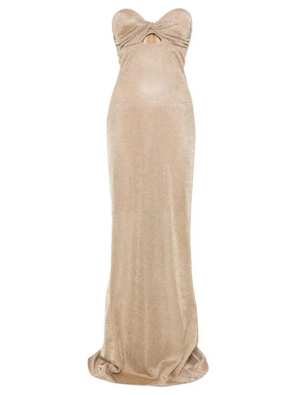 Giuseppe Di Morabito Metallic Threading Maxi Dress - Gold
