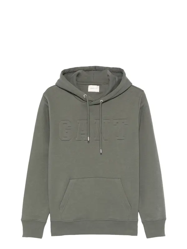Gant Logo-embossed Hoodie - Green