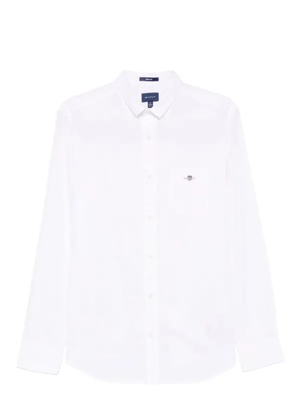 Gant Logo-embroidered Shirt - White
