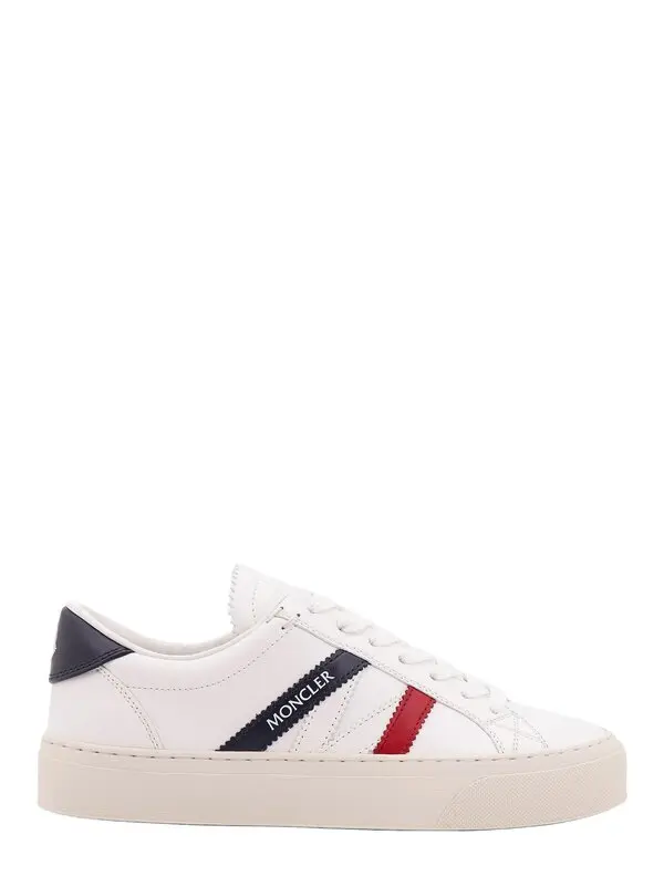 Moncler Monaco Leather Sneakers - White