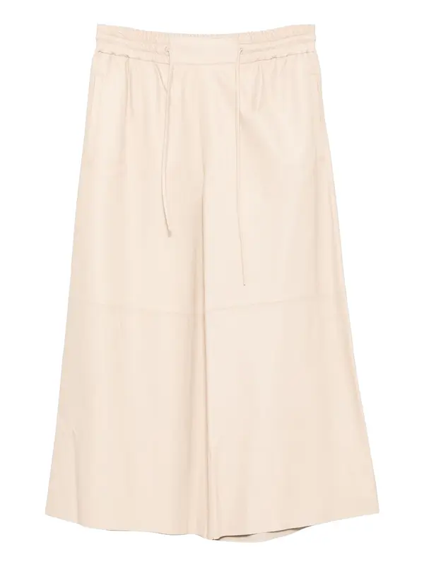 YVES SALOMON Leather Trousers - Neutrals
