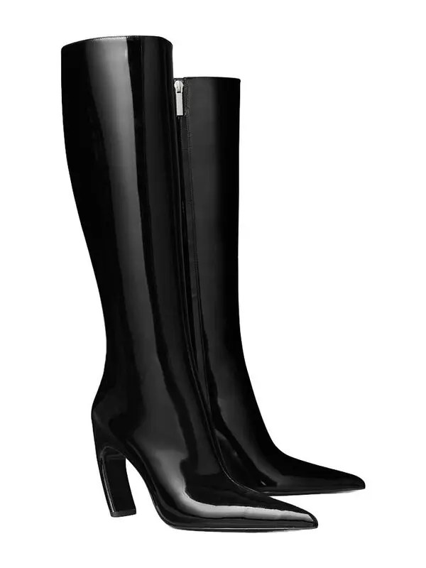 Tory Burch Tall Patent Boot - Perfect Black