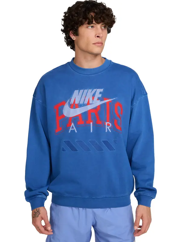 Nike Air "paris" Fleece Crew - Blue
