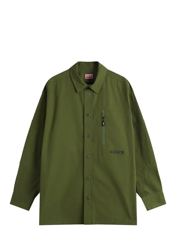 Kenzo Boke Flower 2.0 Technical Oversized Shirt - Khaki
