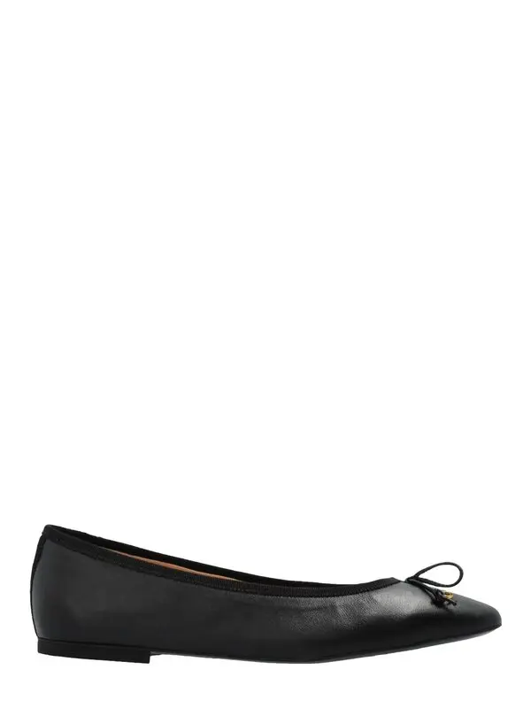 ODISSI Leather Ballet Flats - Black