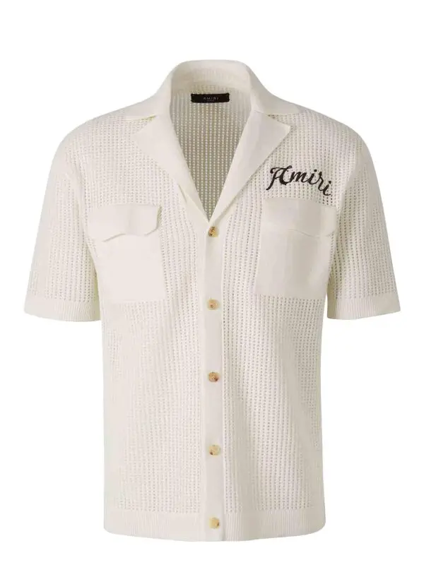 Amiri Logo-embroidered Shirt - Neutrals