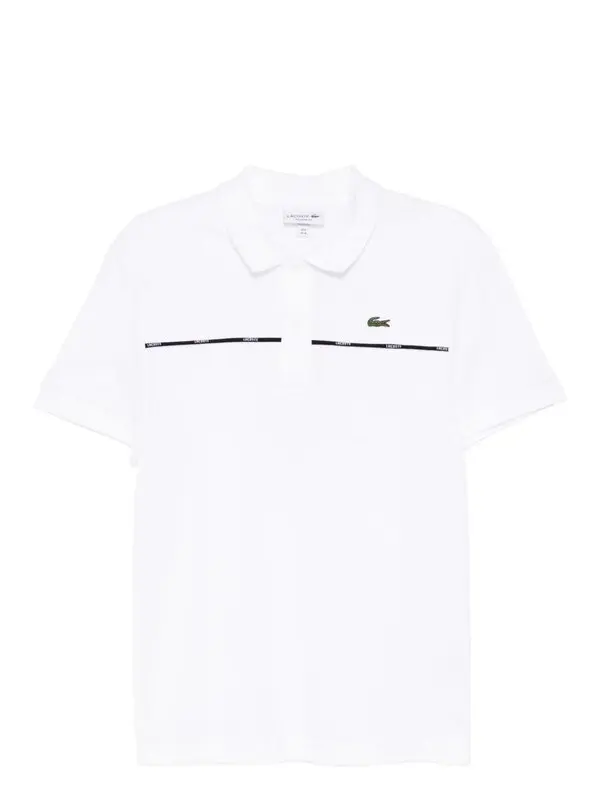Lacoste Logo Trim Polo Shirt - White