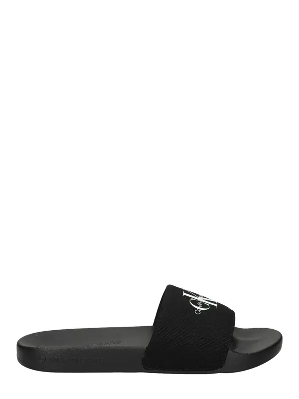 Calvin Klein Logo-print Slides - Black