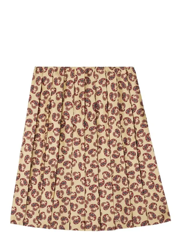 Burberry Paisley-print Silk Midi Skirt - Neutrals