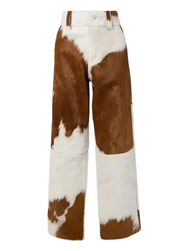Cordova Highlands Calf Hair Wide-leg Pants - Brown