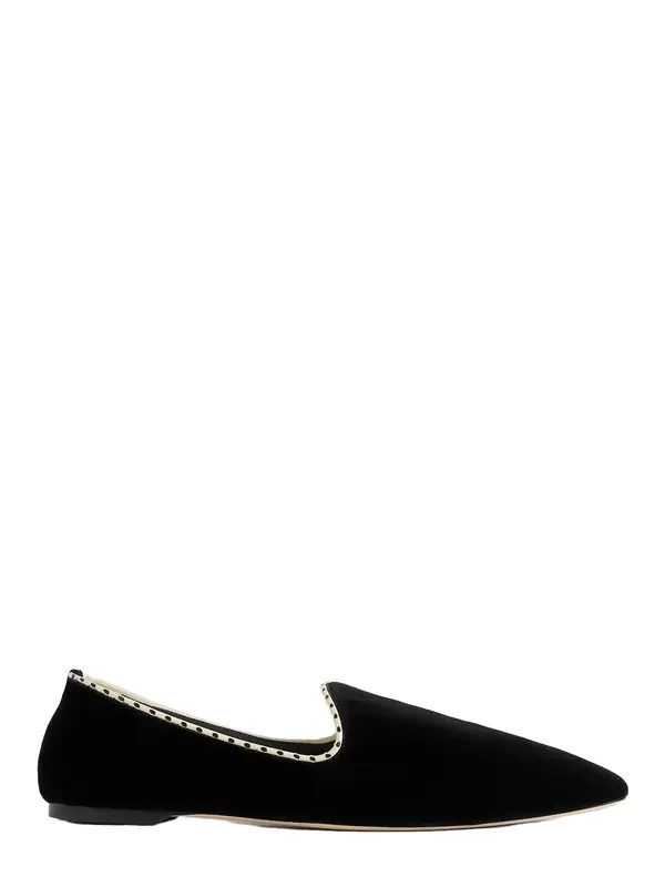 TOTEME Velvet Venetian Slippers - Black