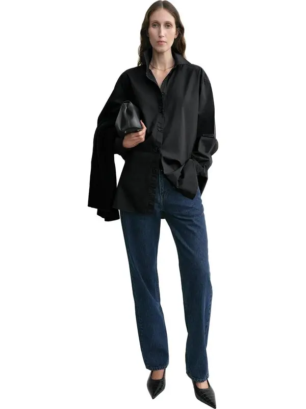 TOTEME Classic Tumbled Shirt - Black