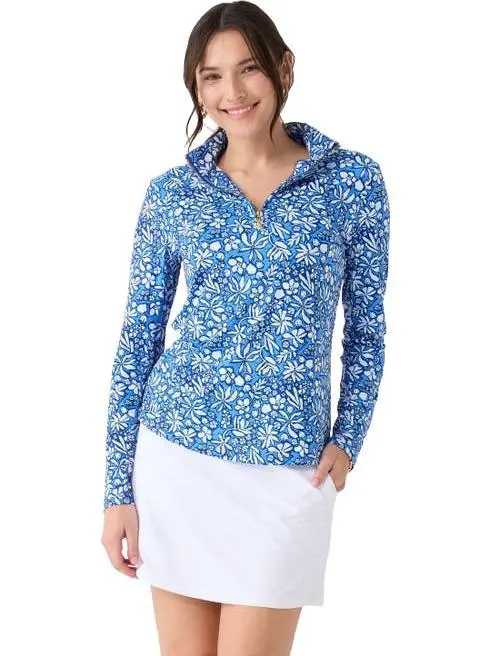 CABANA LIFE 1/4 Zip Sport Top - Seaside Floral