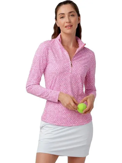 CABANA LIFE 1/4 Zip Sport Top - Sunset Oasis
